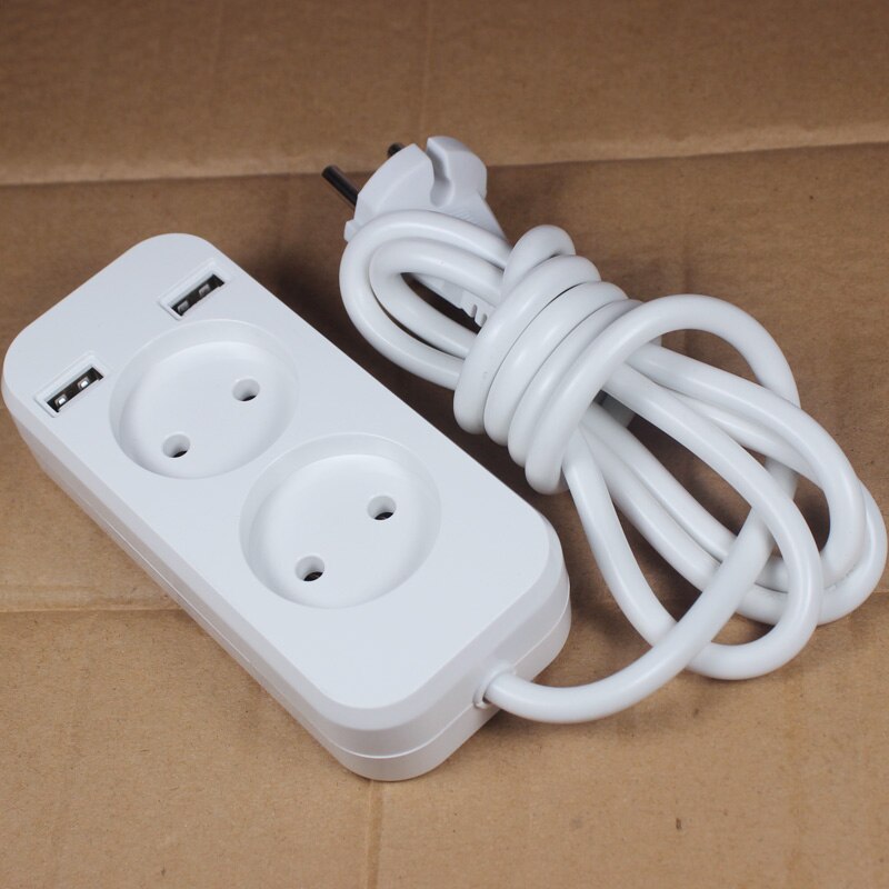 2 slot European 2A 5V USB extension socket with 1.... – Grandado
