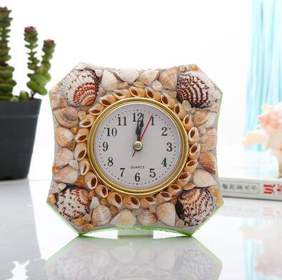 Natural shell needle table clock DIY hand Mediterr... – Vicedeal