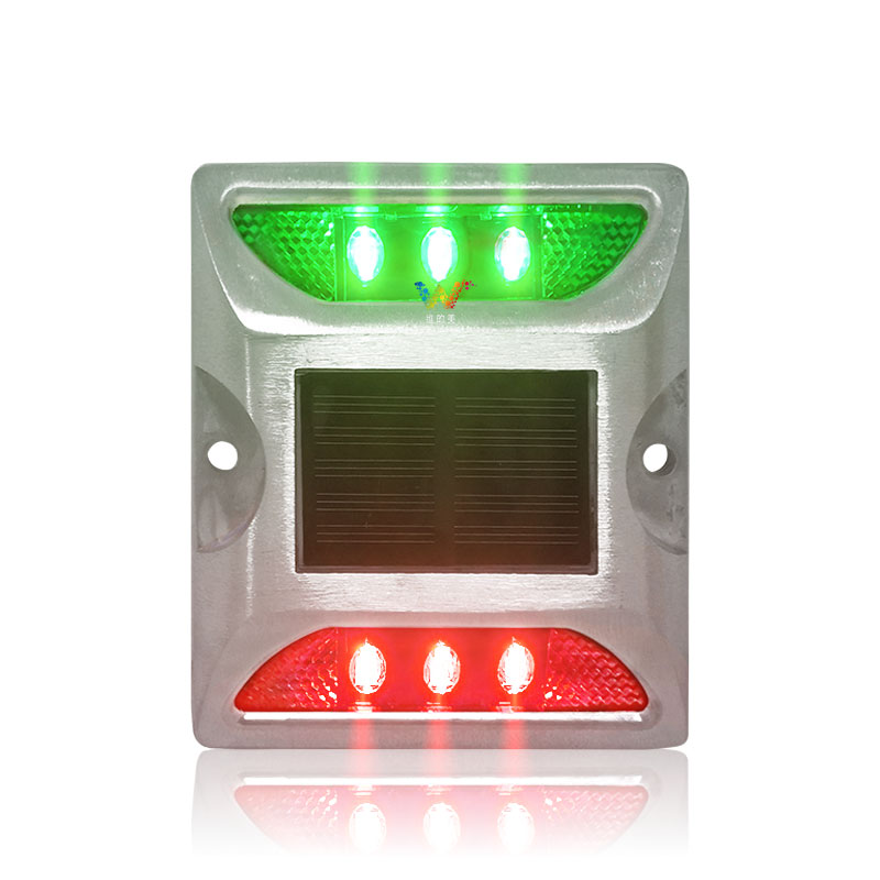 Green red LED dual side square road marker solar p... – Vicedeal