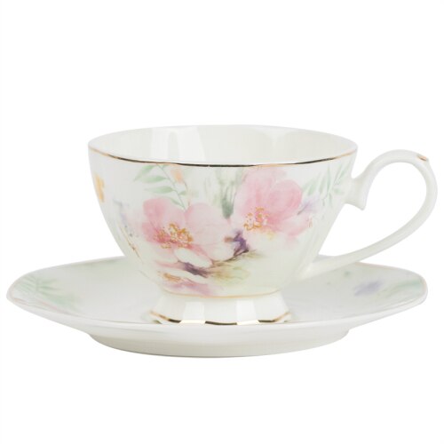 Bone China Coffee Cup and Saucers Luxury European ... – Vicedeal