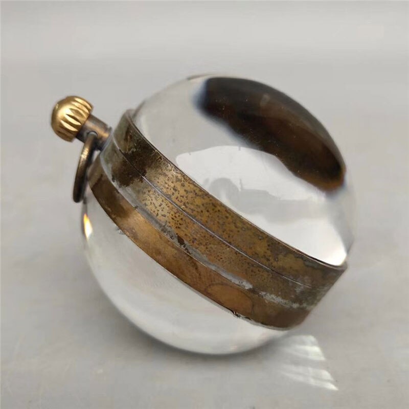 Retro Clock 5cm Brass Glass Ball Mechanical Ancien... – Vicedeal