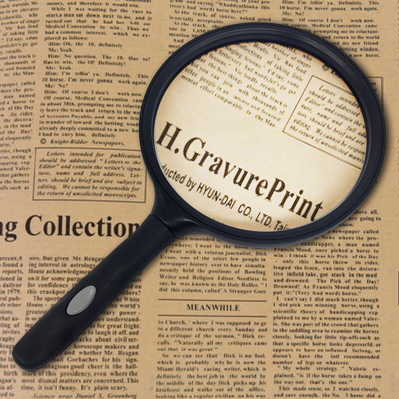 130 mm Large Lens Handle Magnifying Glass 3X Readi... – Grandado