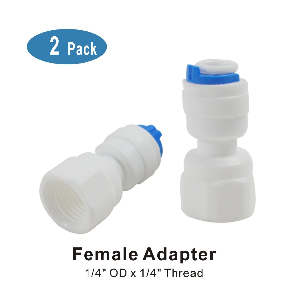 Female Adapter 1/4" OD x 1/4" Thread, Quick Fittin... – Vicedeal
