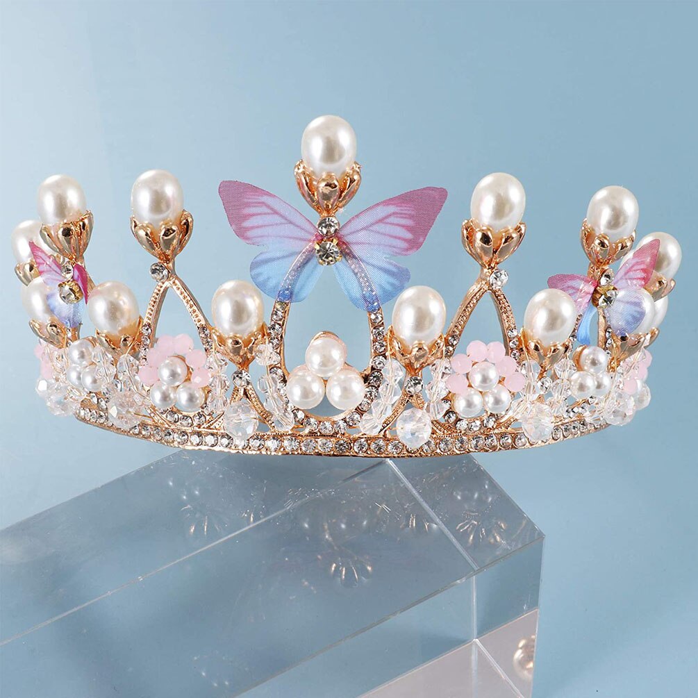 Prinzessin Krone für Mädchen Schmetterling Diademe... – Grandado