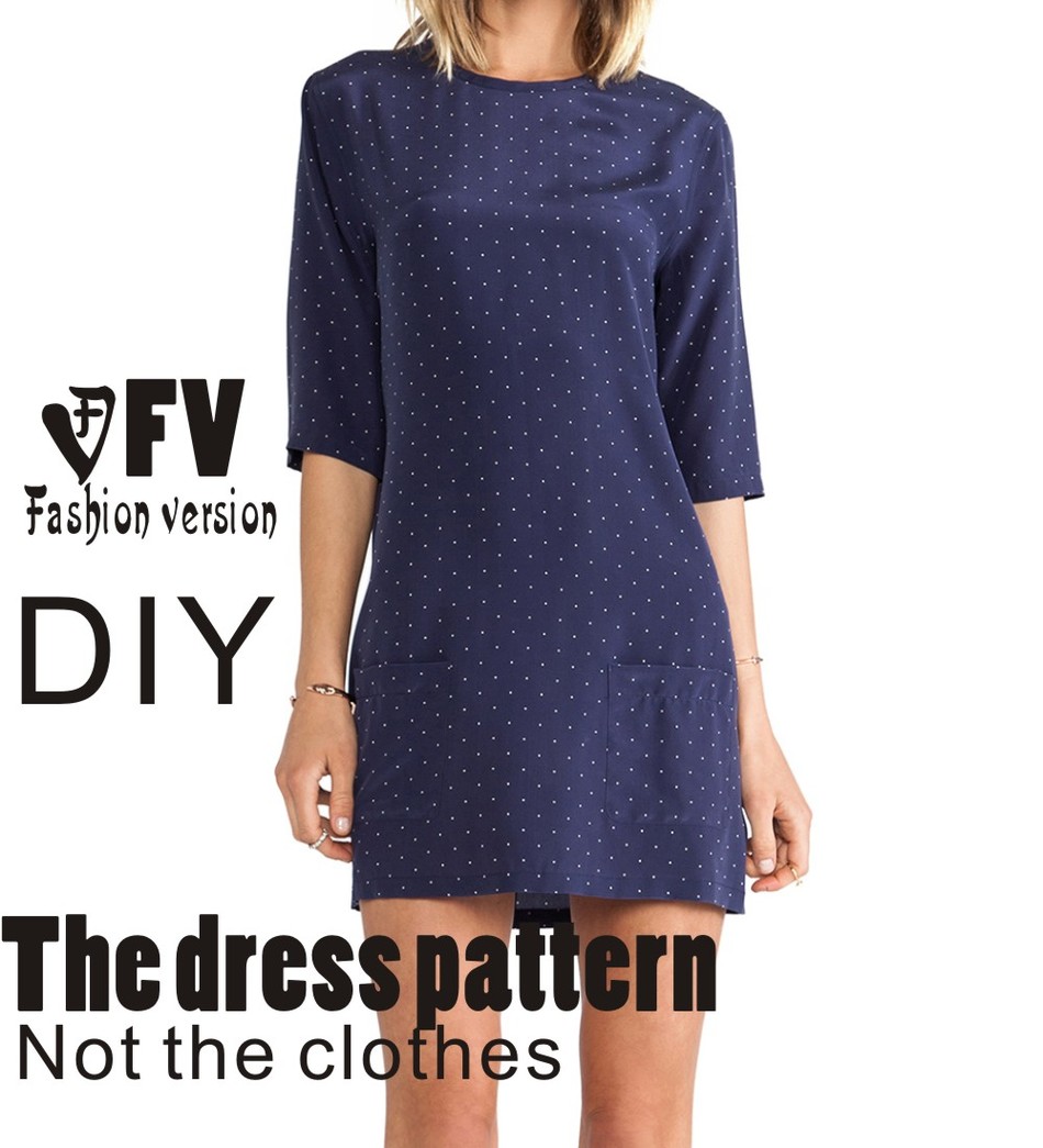 Dresses Sewing Pattern Template Cutting drawing Cl... – Vicedeal