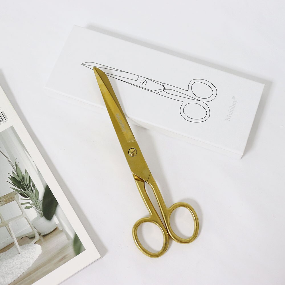 Multibey Office Home Decor Golden Scissors Pen Hol... – Grandado