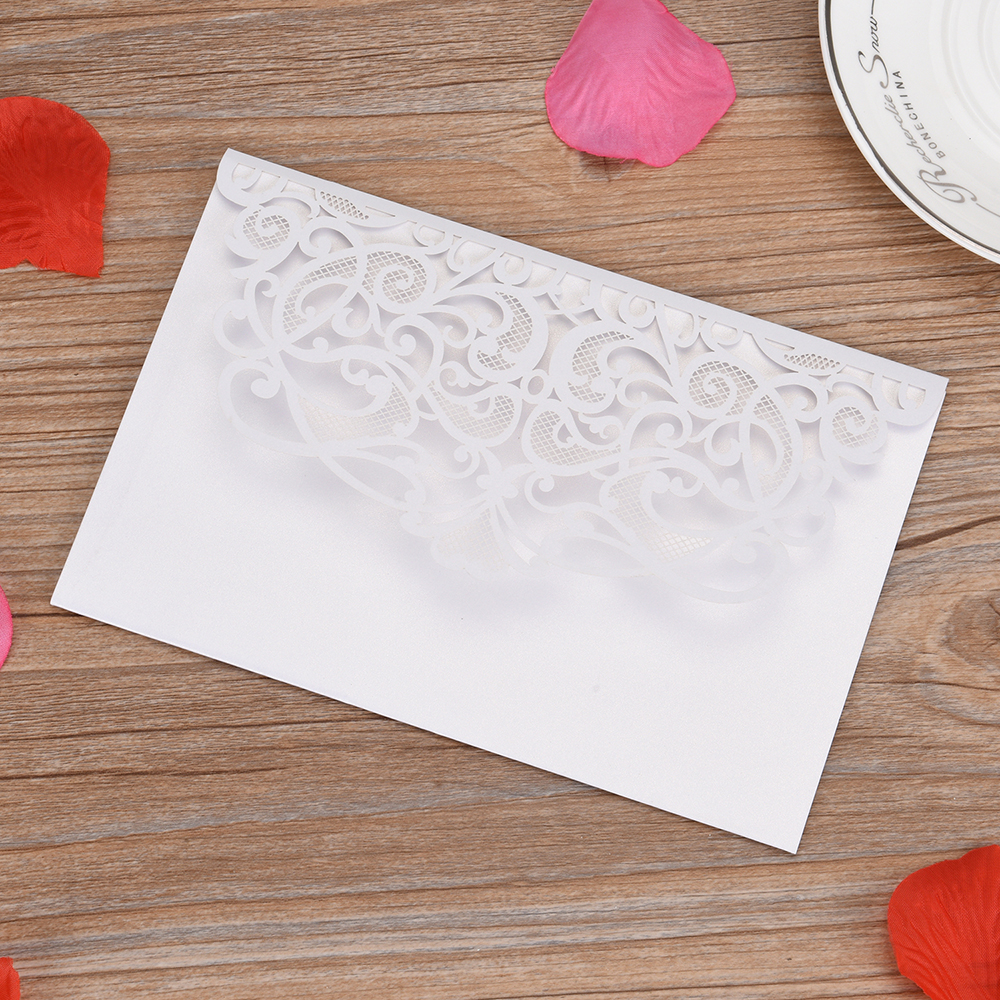 Pearl Paper Wedding Cards with Blank Inner Sheet 1... – Grandado