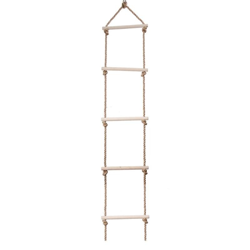 Wooden Rope Ladder Multi Rungs Children Climbing T... – Grandado
