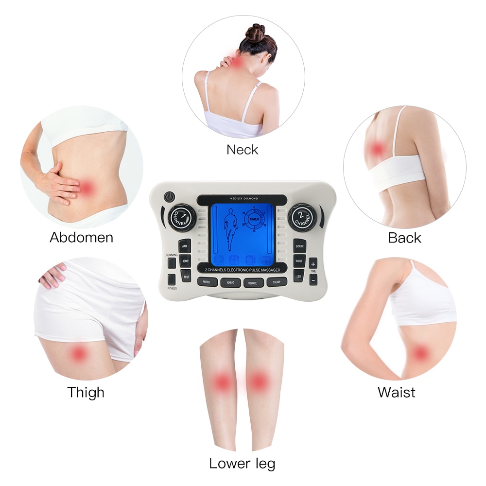 Dual Channel Output TENS UNIT EMS Pain Relief Elec... – Vicedeal