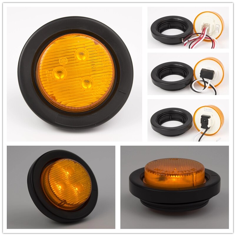 2'' round DOT LED Marker Lights with PVC Grommet f... – Grandado