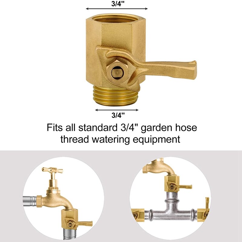 Heavy Duty Brass 3/4inch Garden Hose Shut Off Valv... – Grandado