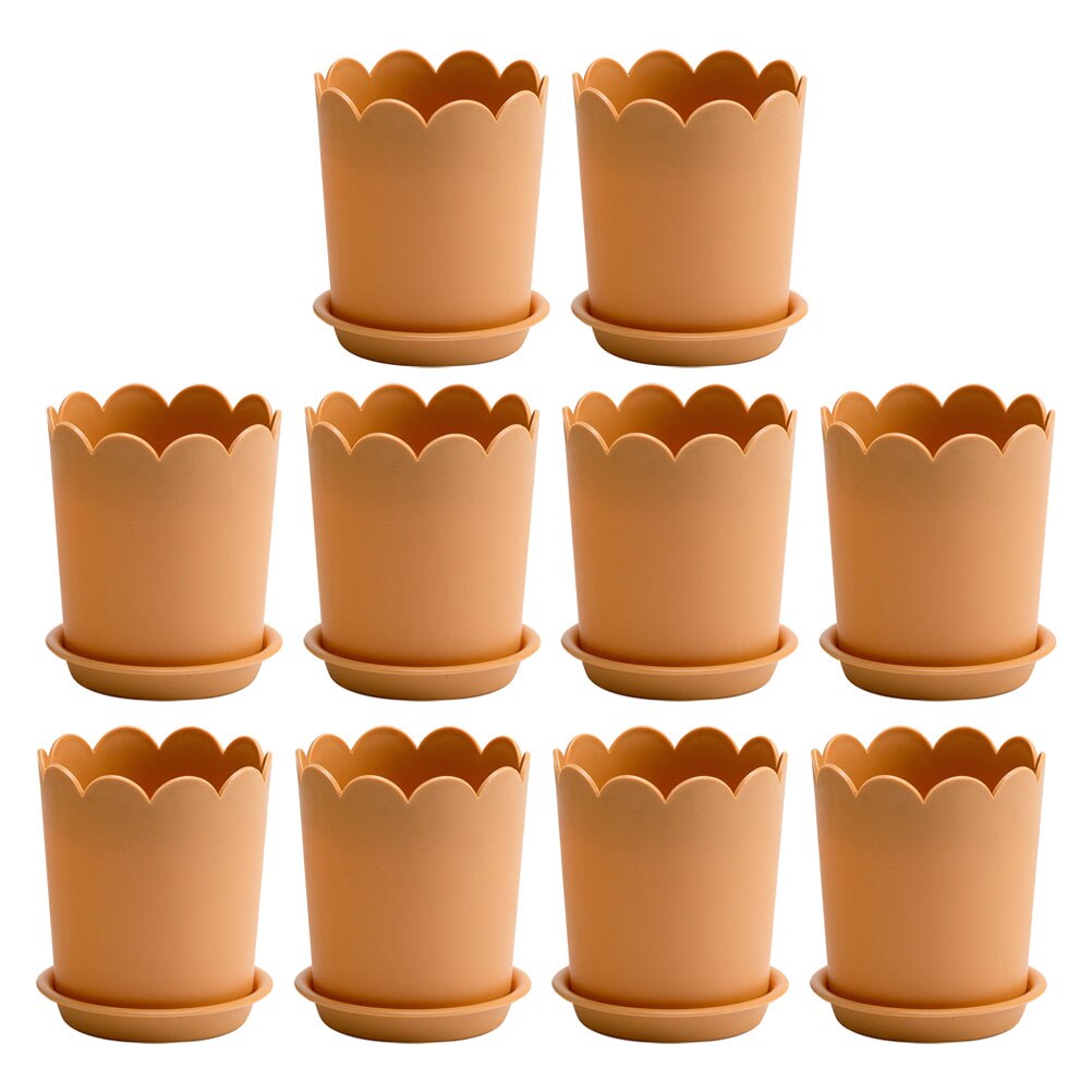 10 Sets Rose Flowerpots Plastic Plant Nursery Tran... – Grandado