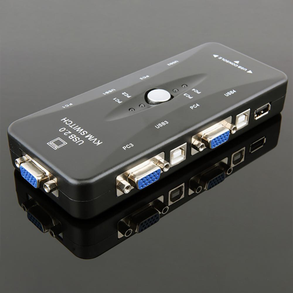 4 Poorten Usb Kvm Switch Usb 2.0 Kvm Switch Muis/T... – Vicedeal