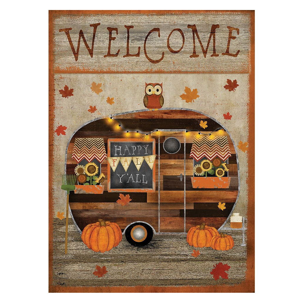 Welcome Autumn Camper Banner Original Garden Flag ... – Grandado