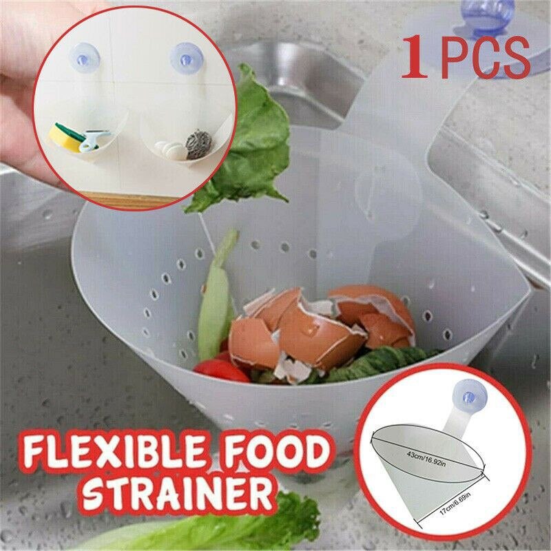 Funnel drain basket with suction cup foldable sink... – Grandado