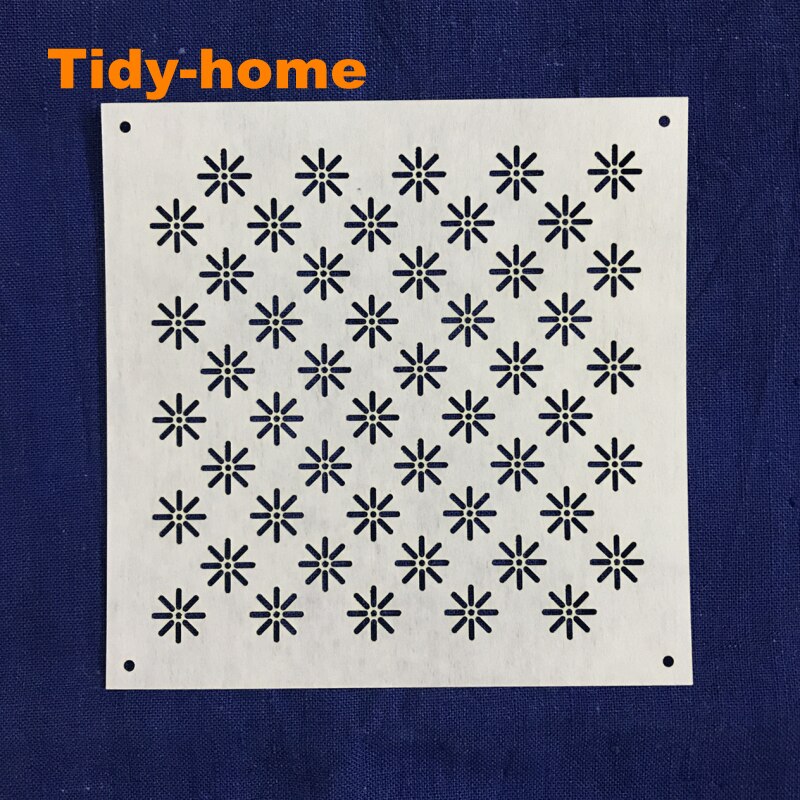 Klassinen kukka timanttiommel malli sashiko piirus... – Grandado