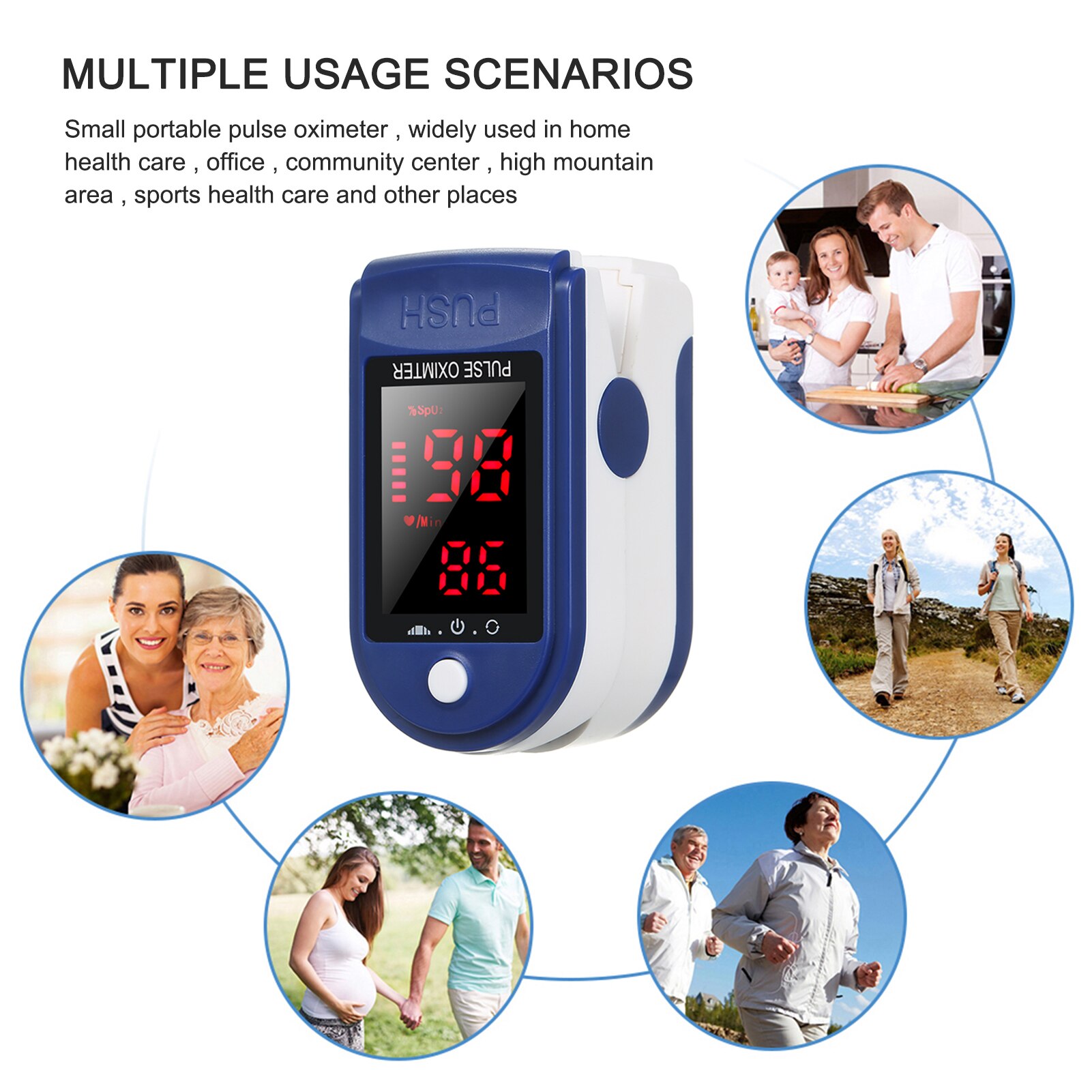 Pulse Oximeter oximetro OLED Display Fingertip oxi... – Vicedeal