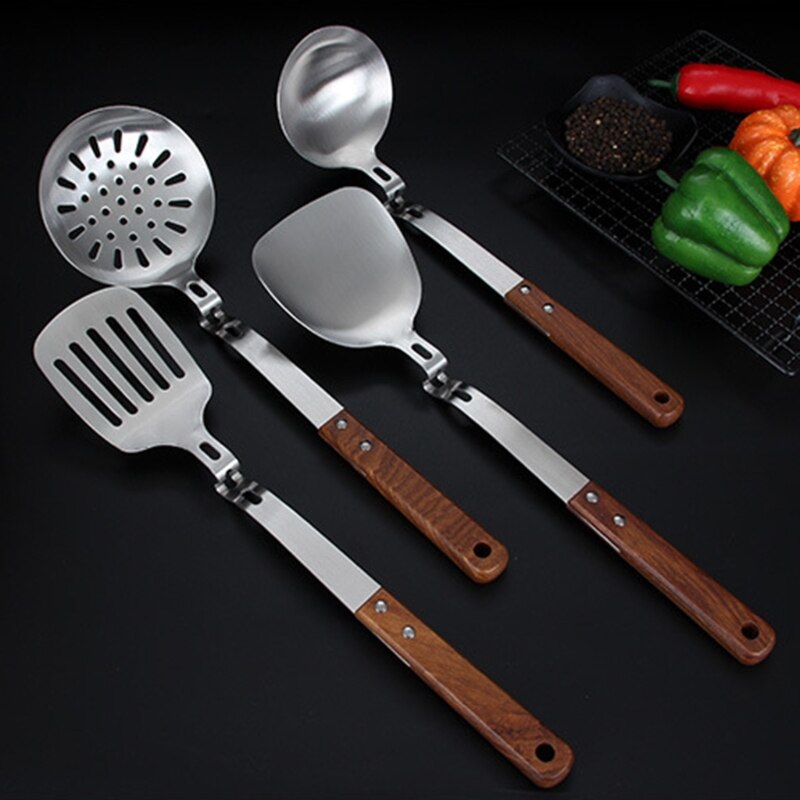 Wok Spatula Spoon Ladle Spatula for Wok 304 Stainl... – Grandado