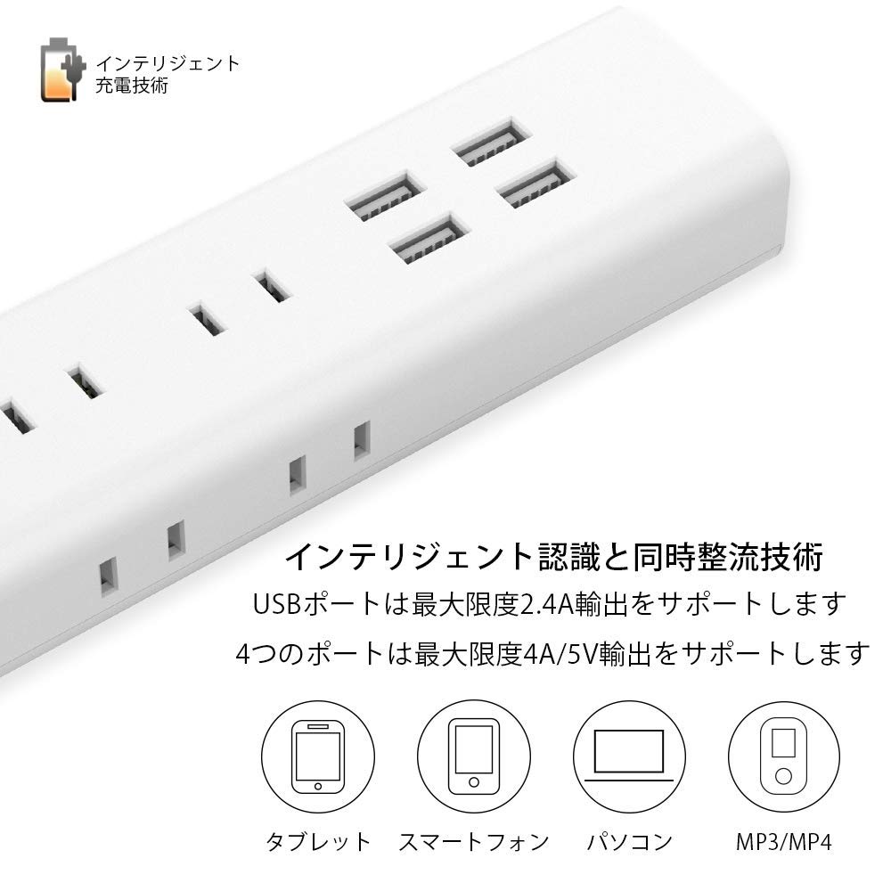 NTONPOWER Japan Plug Power Strip met USB Charger 4... – Grandado