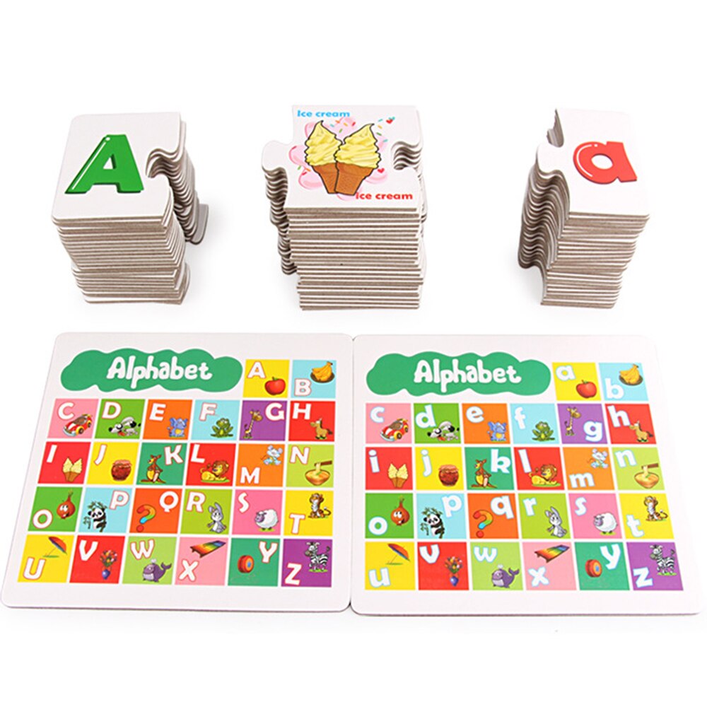 26 Uppercase ABC Cardboard Letter Matching Puzzle ... – Grandado