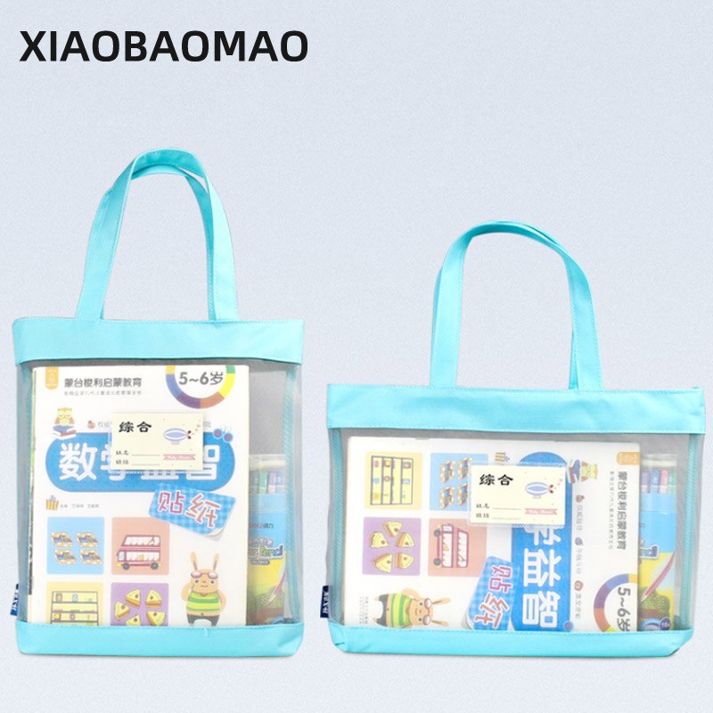 A4 Simple file bag pen bag net zipper simple large... – Vicedeal