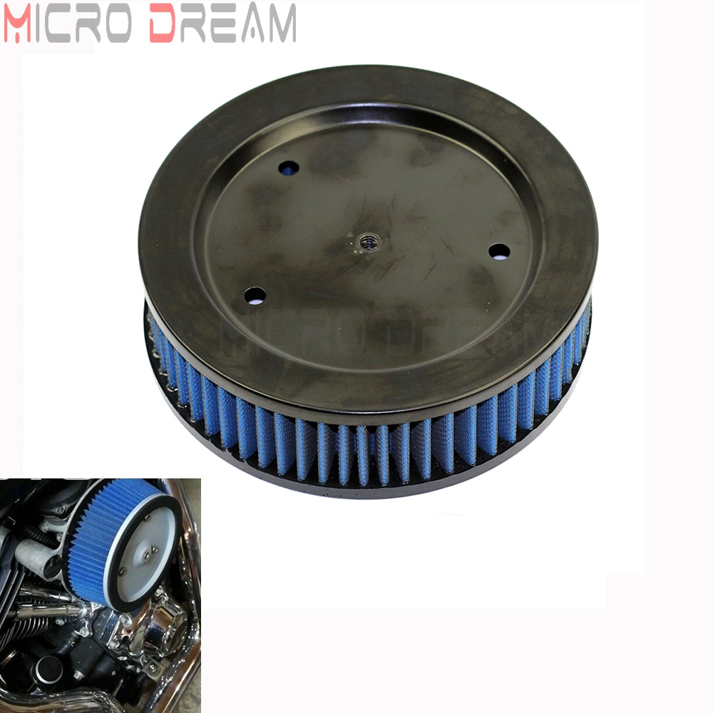 Round Blue Motorcycle Air Cleaner Airflow Filter R... – Vicedeal