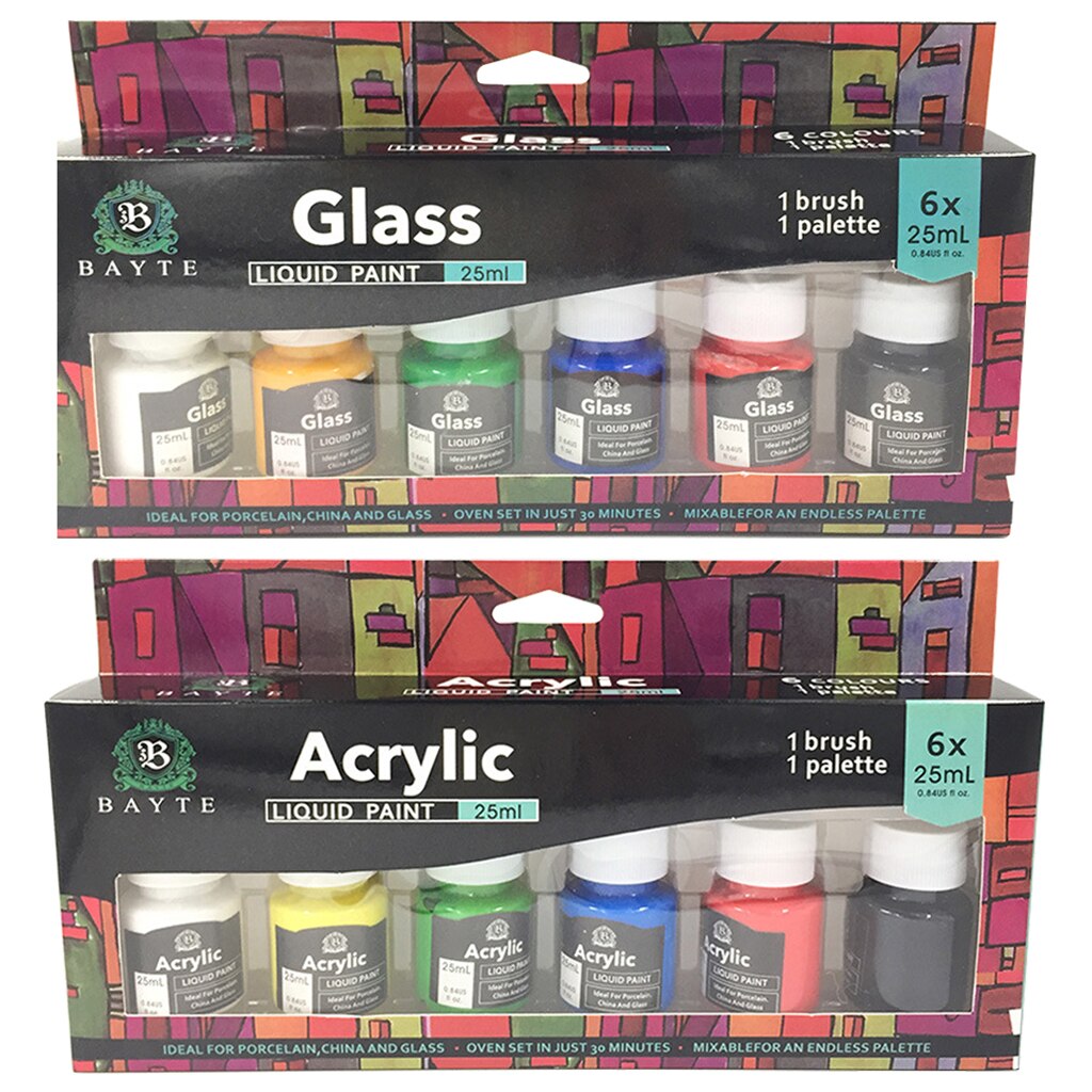 6 x 25ml Heavy Body Colors Rich Pigments Acrylic P... – Vicedeal