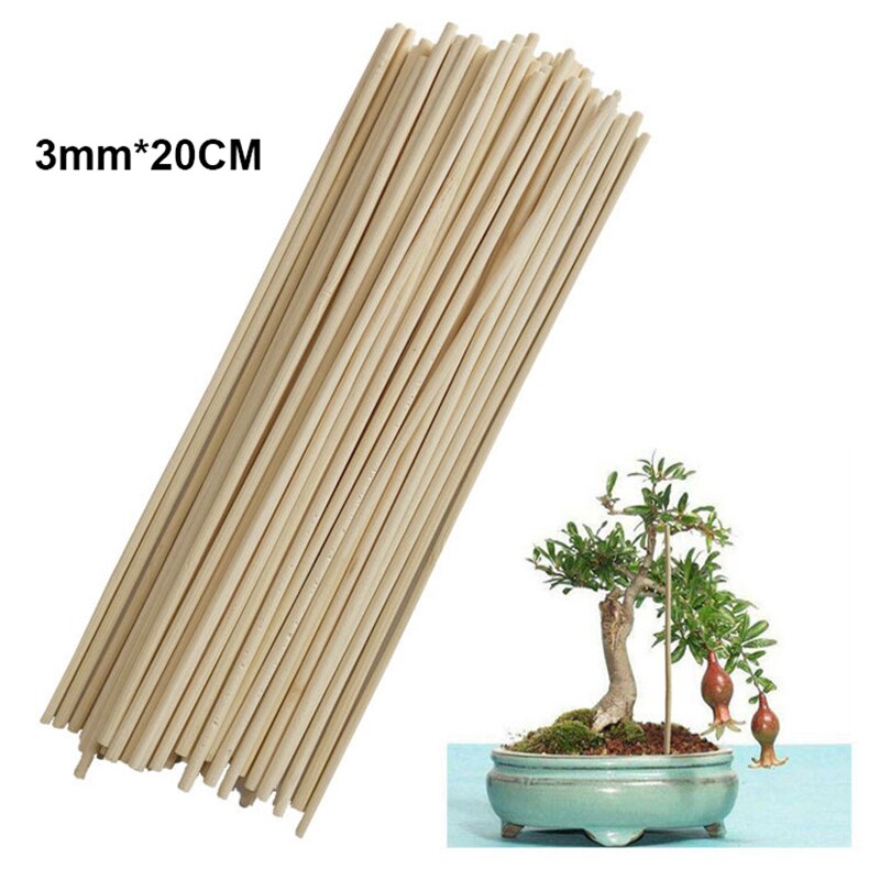 50pcs Wooden Plant Grow Support Bamboo Plant Stick... – Vicedeal