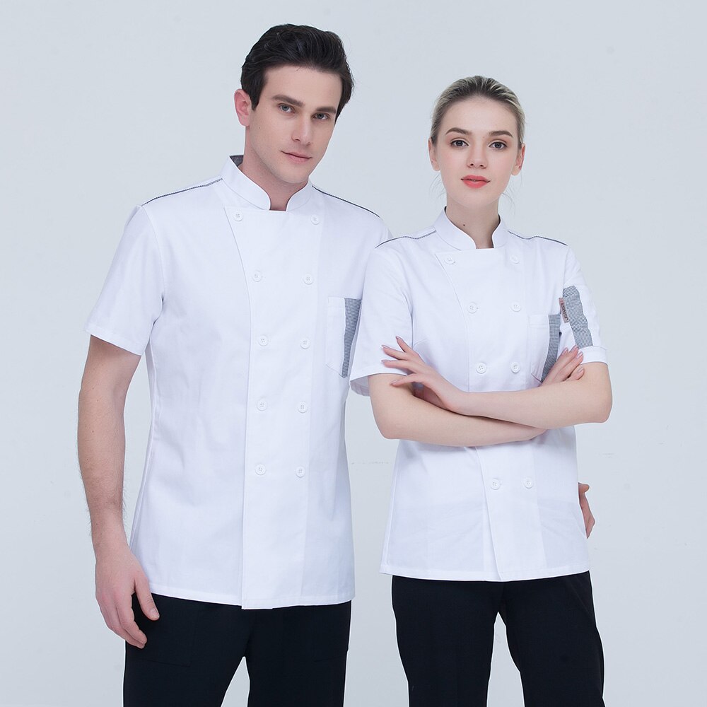 M-4XL restaurant chef uniforms double breasted whi... – Vicedeal