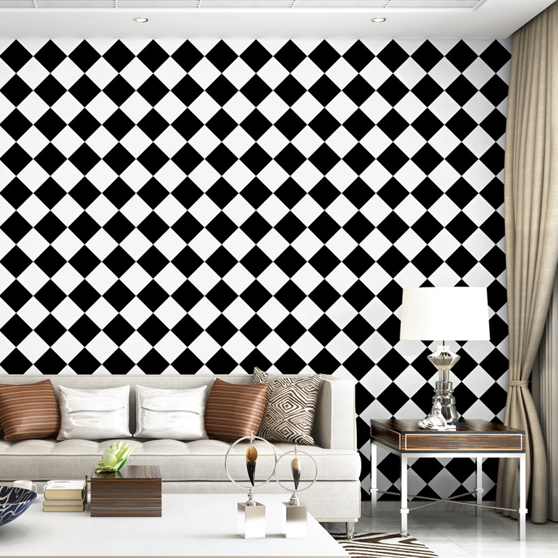 Black and white wallpaper modern simple American s... – Grandado
