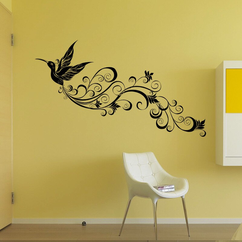 beautiful black Fly Bird Sticker Wall Decals For K... – Grandado