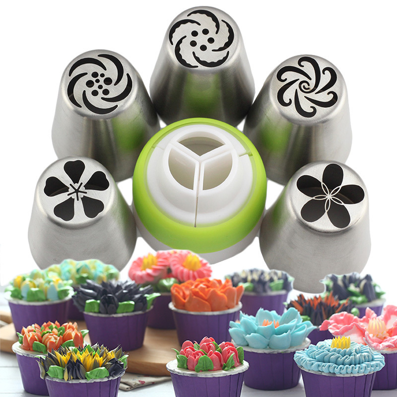 6Pcs/Set Stainless Steel Russian Icing Piping Tips... – Vicedeal