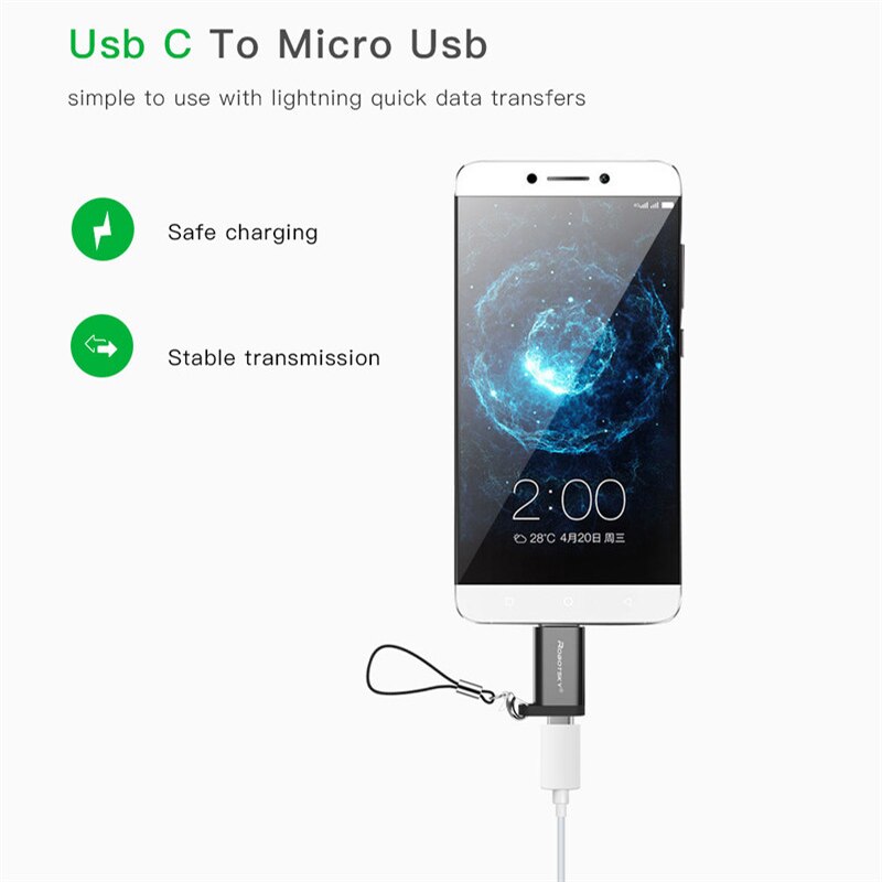 Robotsky USB Type-C to Micro USB Adapter Male to F... – Grandado
