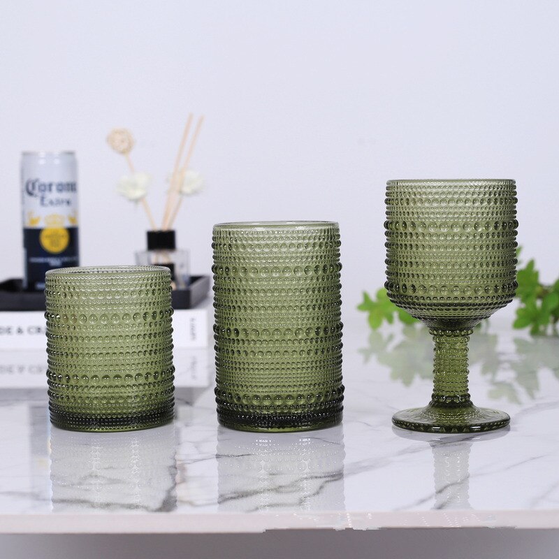 Colored Drinking Goblets Glassware Set Stemless Wi... – Grandado