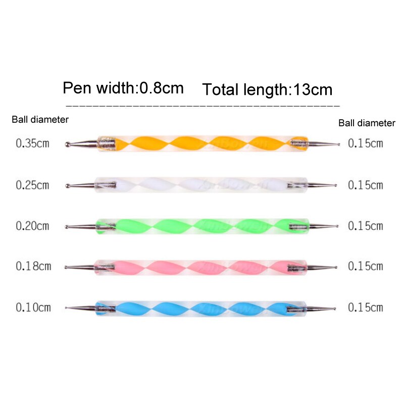 Spiral Double Head Embossing Pattern 5 Pcs Nail Ar... – Vicedeal