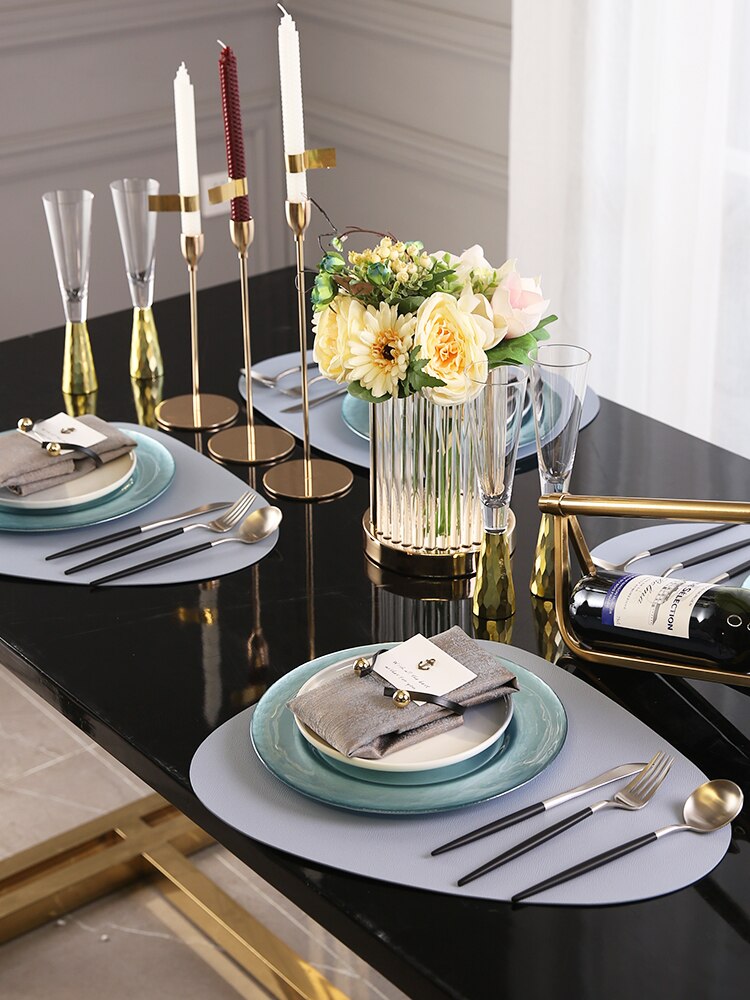 Ink Blue Ceramic Western Tableware Set Home Model ... – Vicedeal