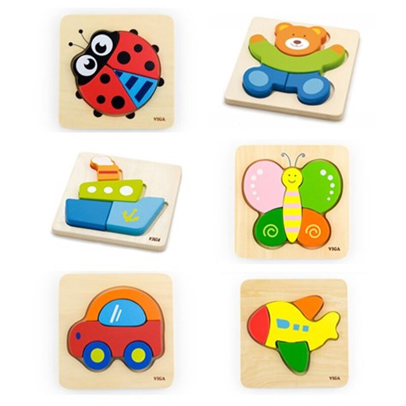 VIGA Wooden Handy Block Puzzles, Educational Toys ... – Grandado