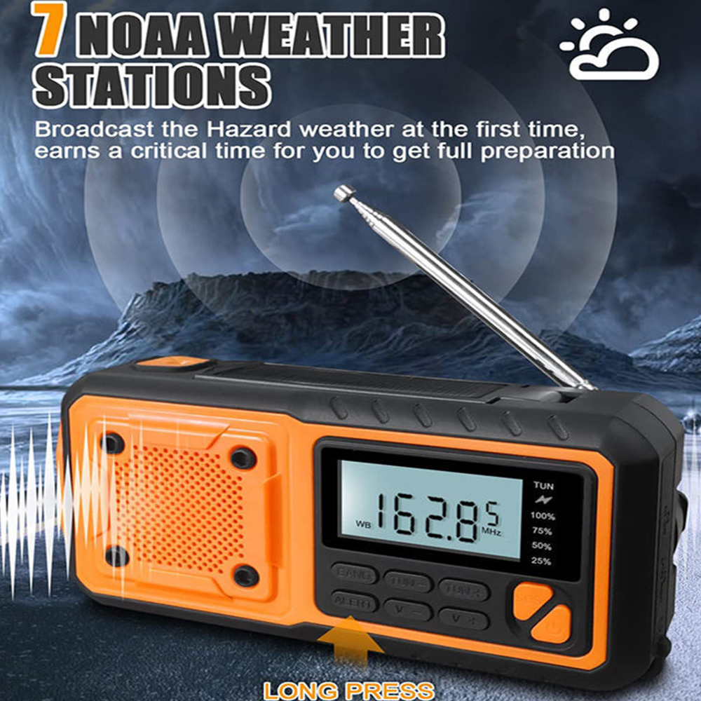 Emergency Radio Solor Hand Crank Radio portátil FM... – Grandado