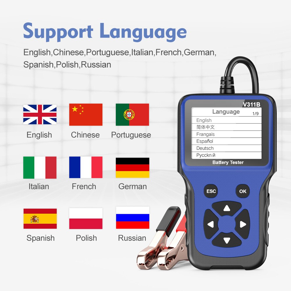 OBDPROG V311B Car Bettery Tester 12V OBD2 Auto Dia... – Grandado