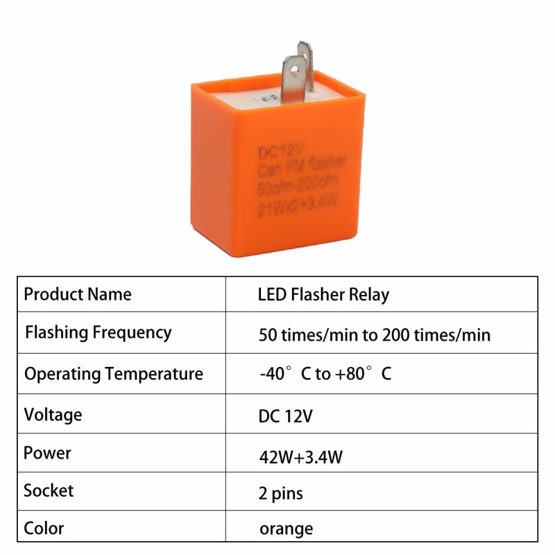 12v Adjustable Frequency Led Flasher Relay Motorcy... – Grandado