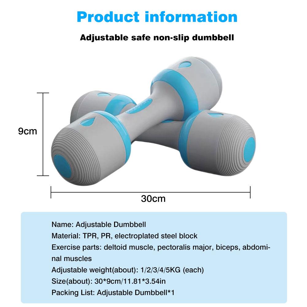 1 PCS Of Adjustable Dumbbell Weights 5-in-1 Weight... – Grandado