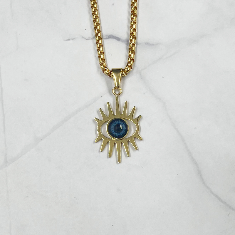 Evil Eye Hangers Griekse Oog Coin Turkse Eye Rvs H... – Grandado