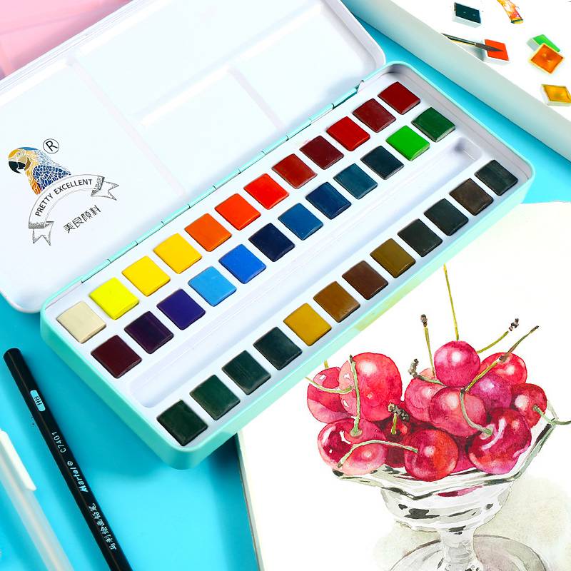 Meiliang Solid Watercolor Paint Set Watercolour Pa... – Vicedeal