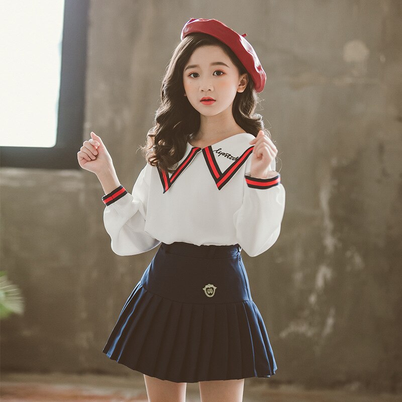 Girls Chiffon School Shirts Long Sleeve 8 10 12 ye... – Grandado