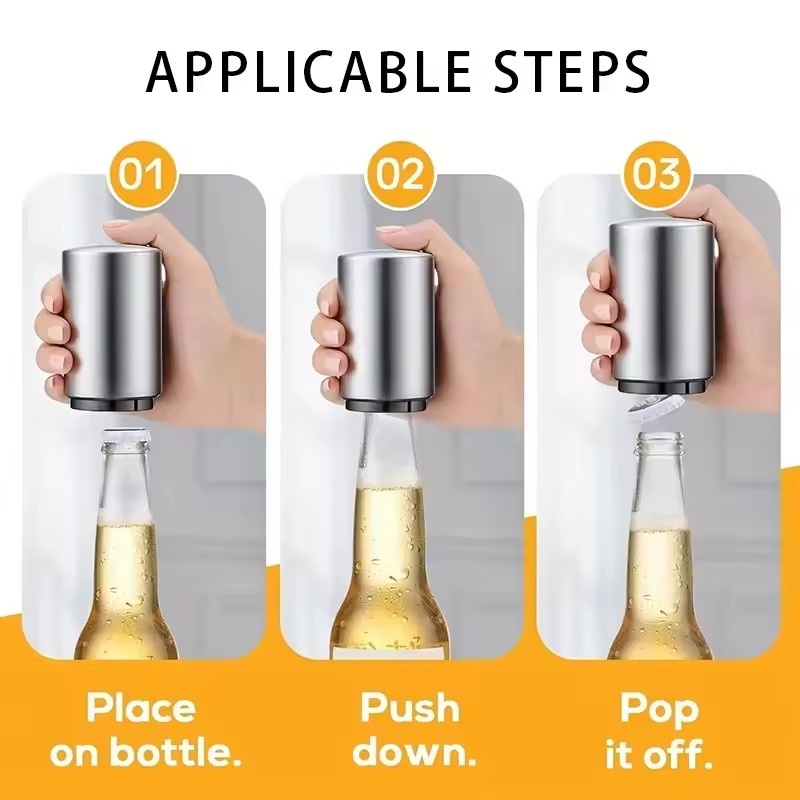 Magnetic Automatic Beer Bottle Can Opener Magnet S... – Grandado