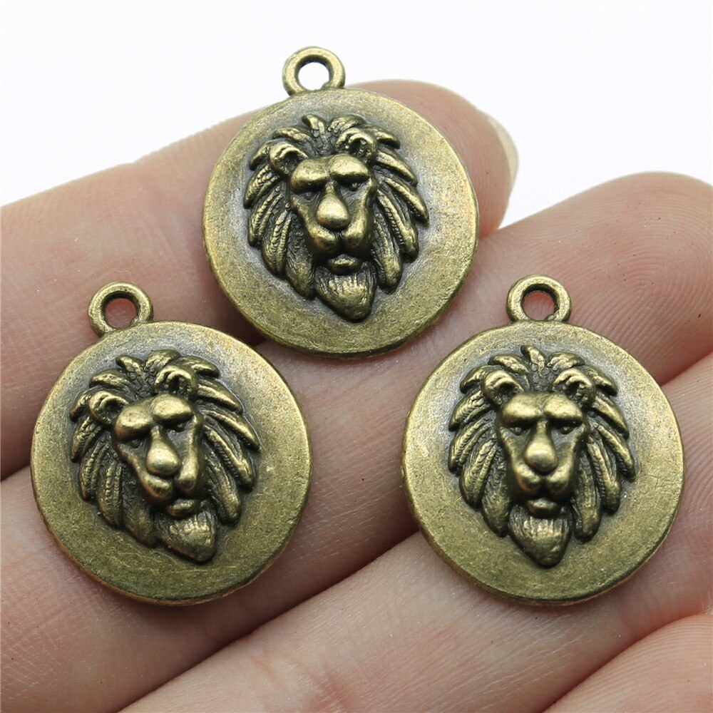 10pcs Animal Lion Head Charms 3D Animal Lion Charm... – Vicedeal