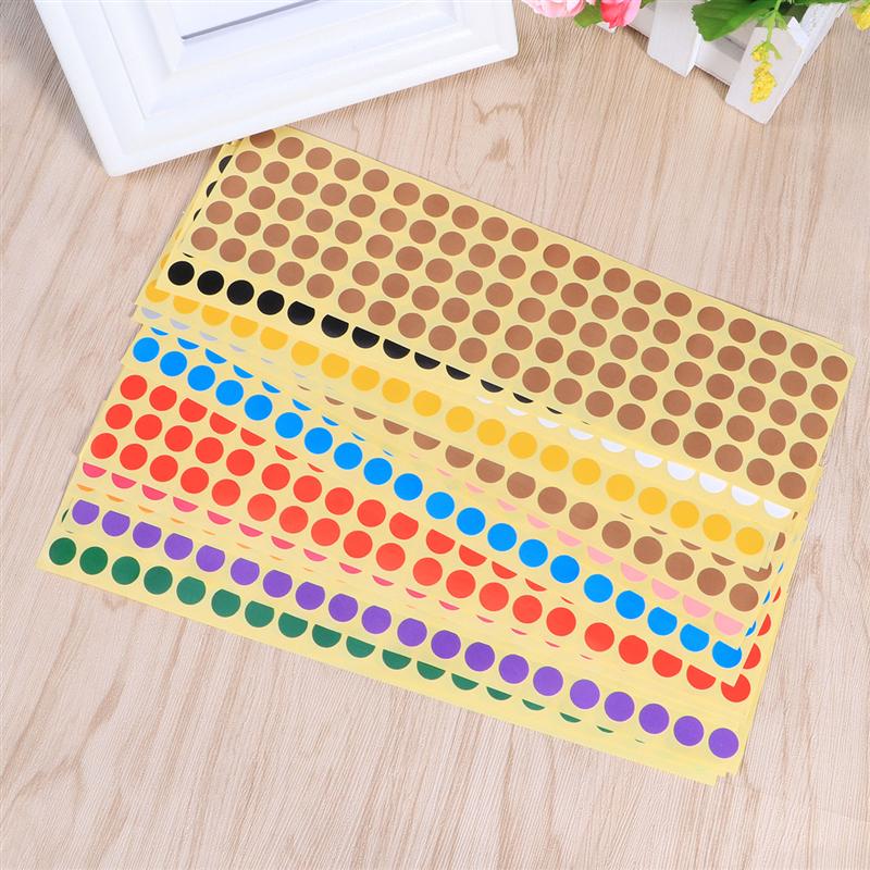 16pcs Color Coding Labels Small Circle Dot Sticker... – Grandado