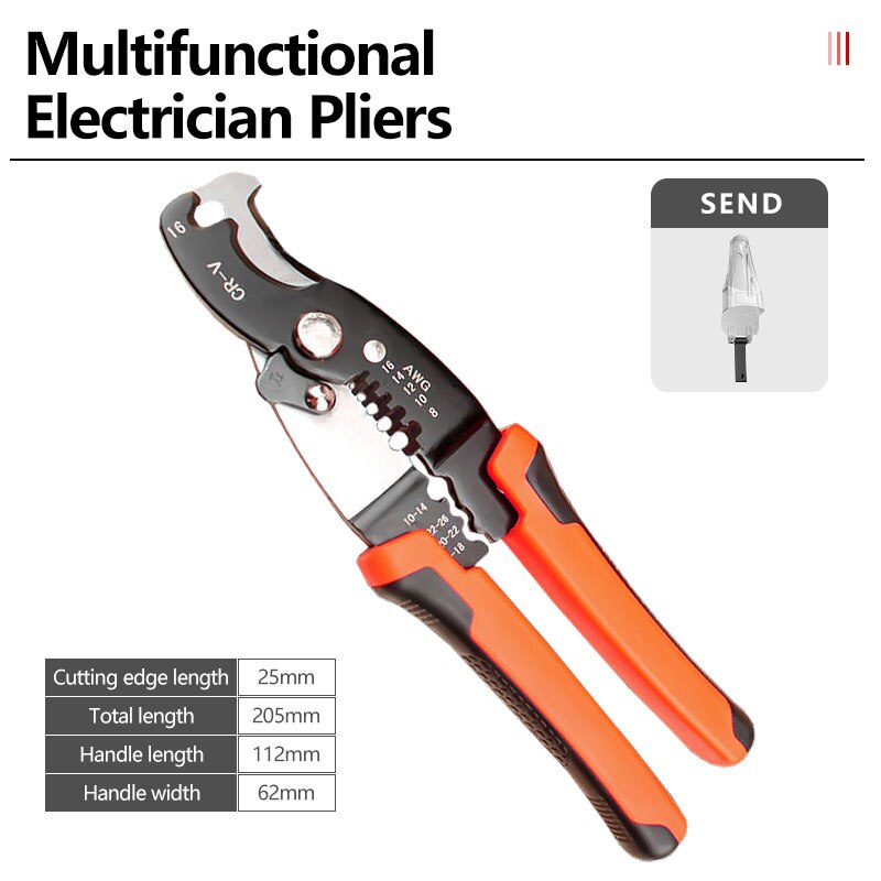 Oudisi Multifunctionele Elektricien Tang Langbekta... – Vicedeal