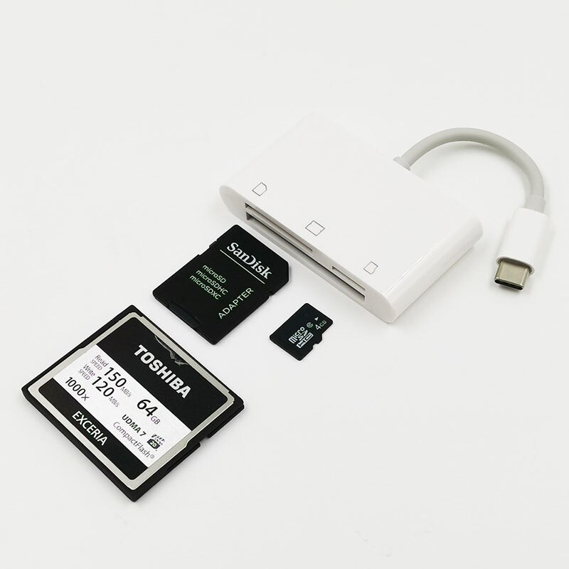 Usb Type C Naar Sd Tf Microsd Vf Kaartlezer Type-C... – Vicedeal