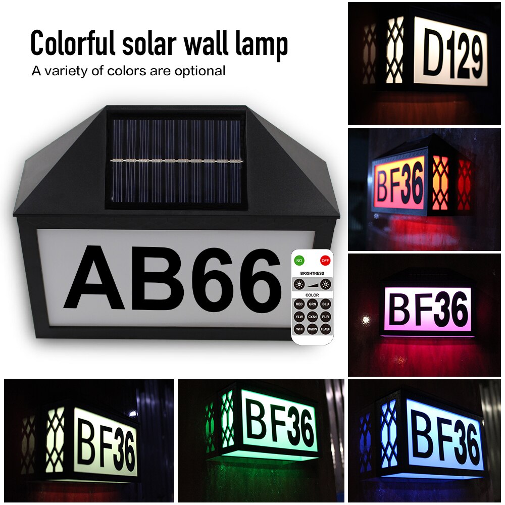 LED Solar House Number Lamp Outdoor Garden Solar N... – Grandado